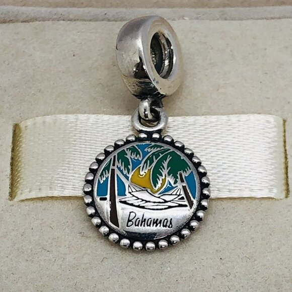 Pandora | Jewelry | Pandora Engraved Bahamas Color Beach Coconut Trees ...
